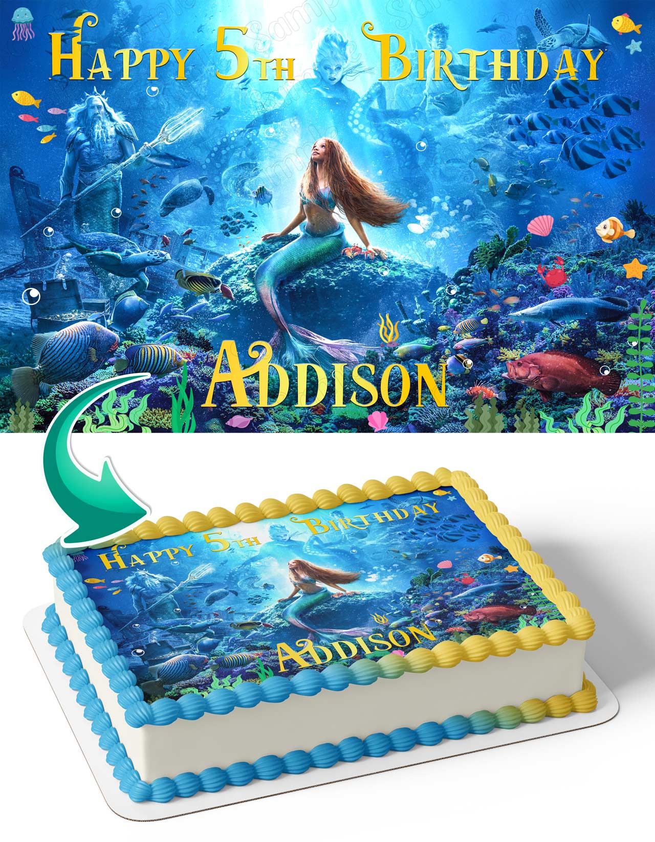 The Little Mermaid 2023 Edible Cake Toppers – Ediblecaketopper