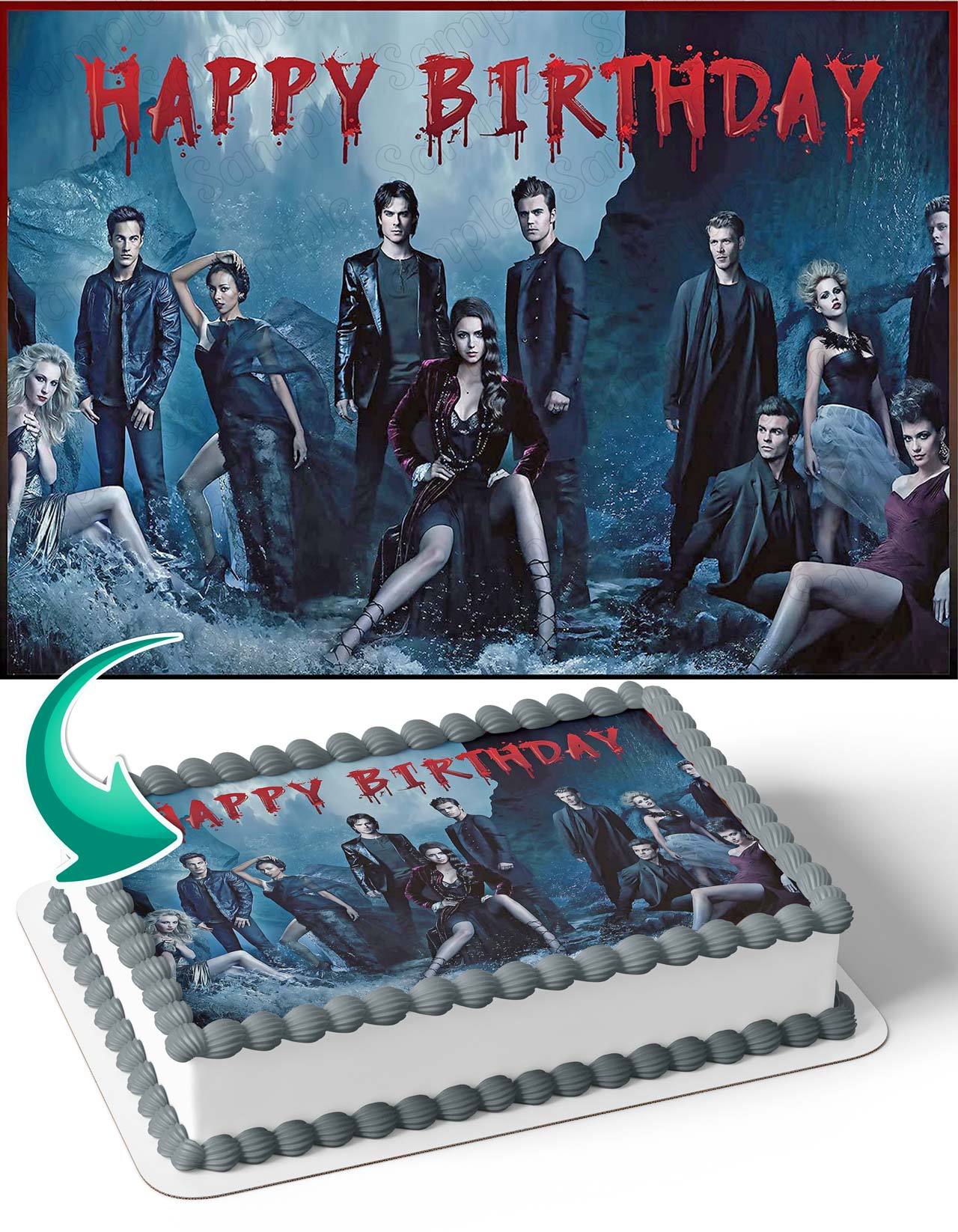 The Vampire Diaries VP Edible Cake Toppers – Ediblecaketopper