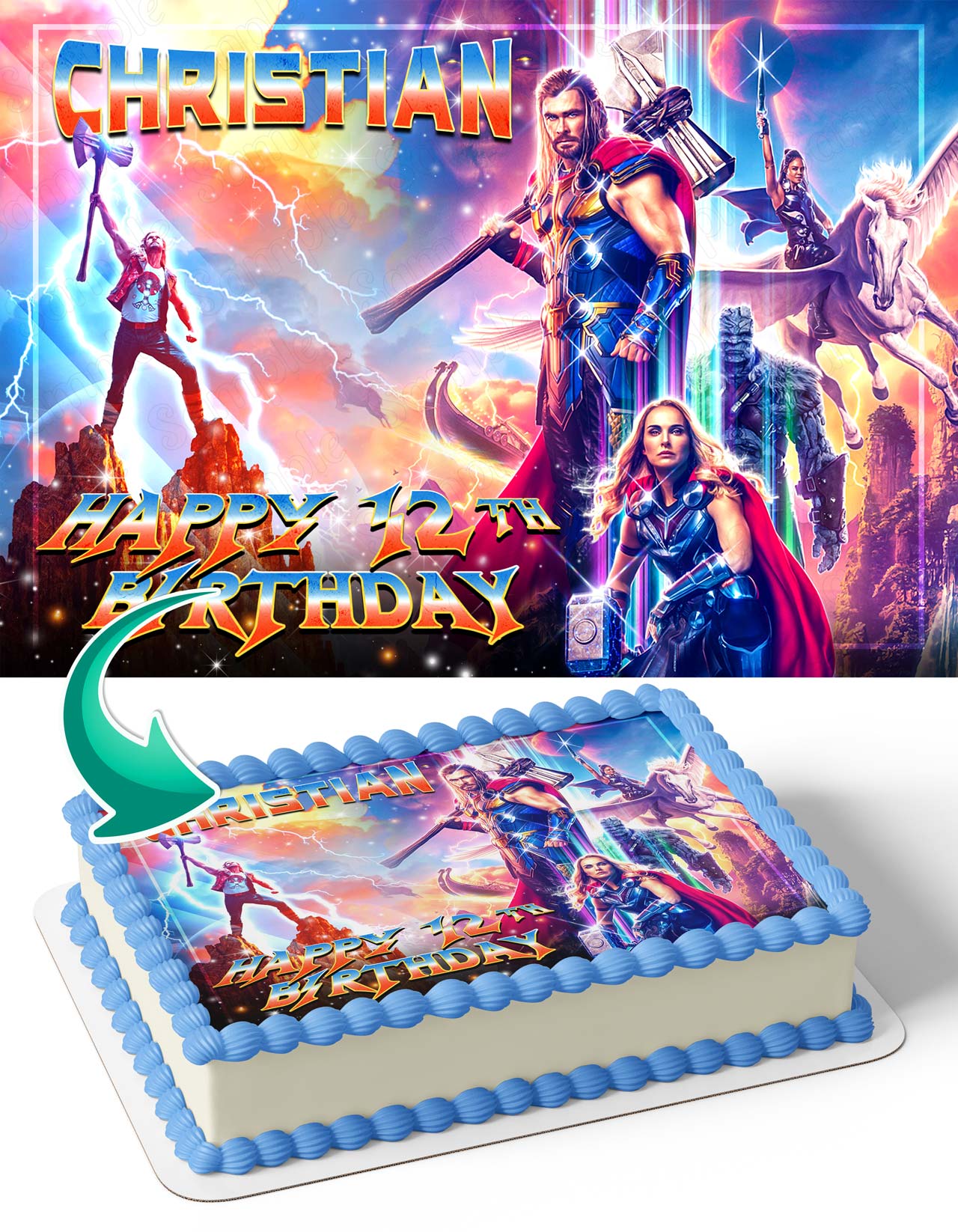 Thor Love and Thunder Edible Cake Toppers – Ediblecaketopper