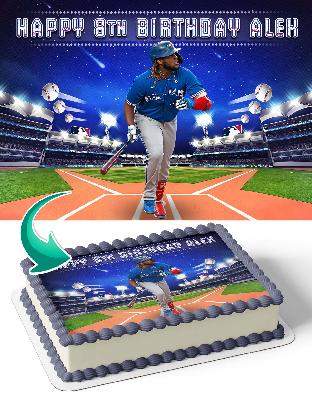 Toronto Blue Jays Vladimir Guerrero Jr Edible Cake Toppers ...
