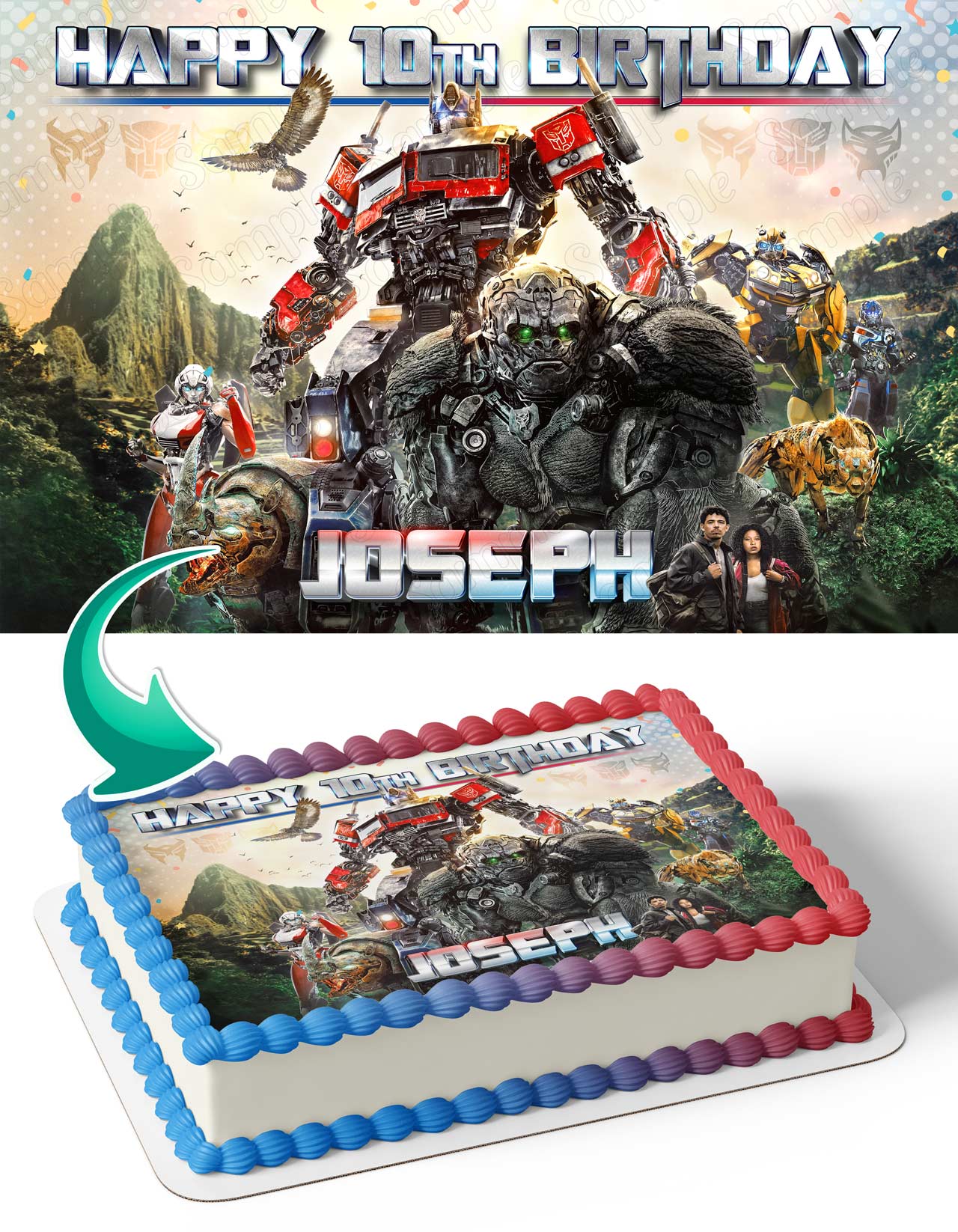 Transformers Rise Of The Beast Optimus Prime Edible Cake Toppers ...